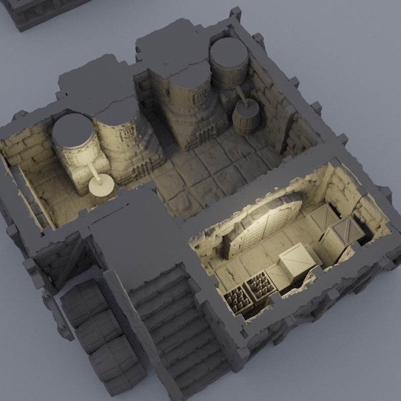 Medieval Distillery 3D Print, Brewery, Tavern Bar, Building Terrain ...