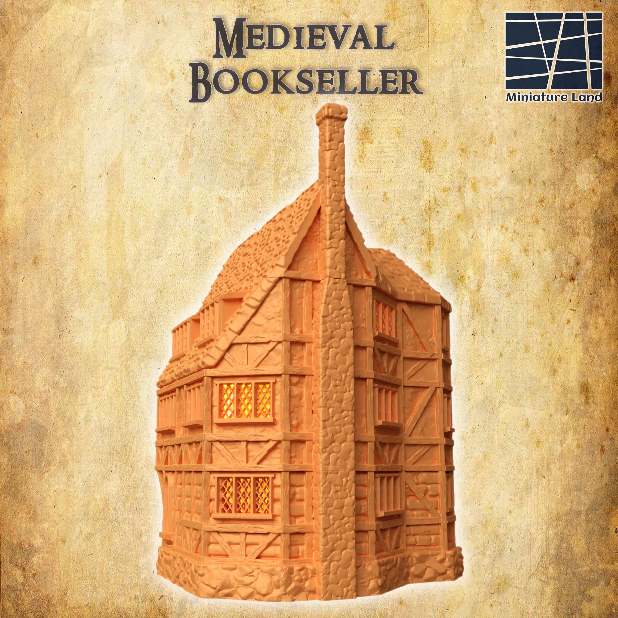 Medieval Bookseller 3D Print, Building Terrain, Tabletop Miniature, D&D ...
