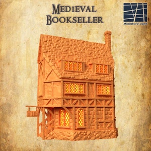 Medieval Bookseller 3D Print, Building Terrain, Tabletop Miniature, D&D ...