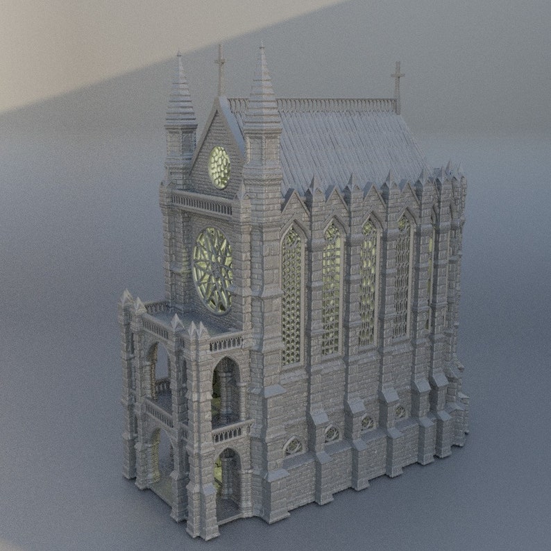 Medieval Reliquary Church 3D Print, Building Terrain, Tabletop ...