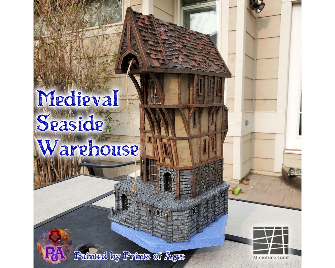 Seaside Warehouse 3D Print, Building Terrain, Tabletop Miniature, D&D ...