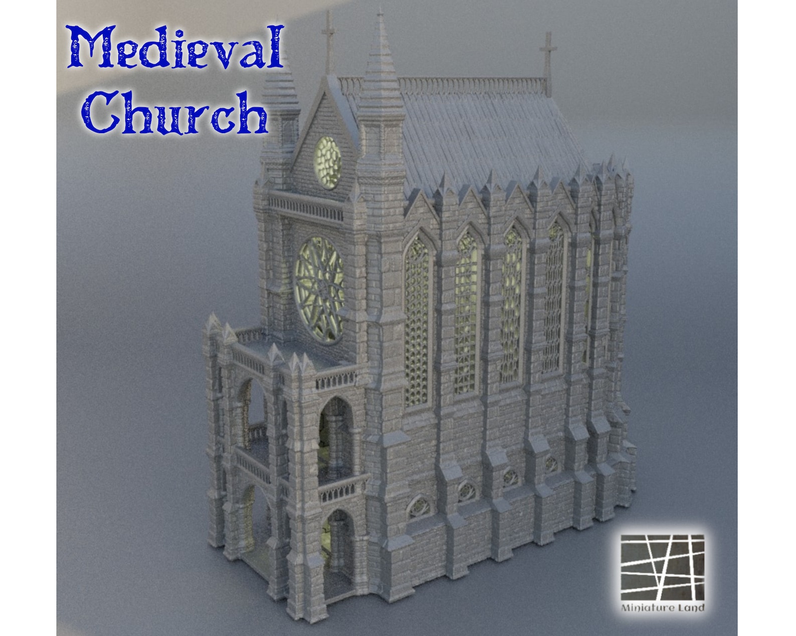 Medieval Reliquary Church 3D Print, Building Terrain, Tabletop ...