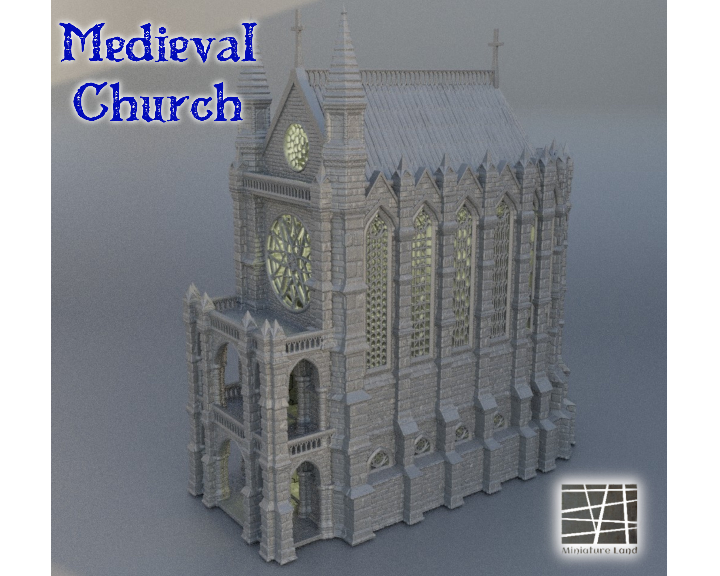 Medieval Reliquary Church 3D Print, Building Terrain, Tabletop ...