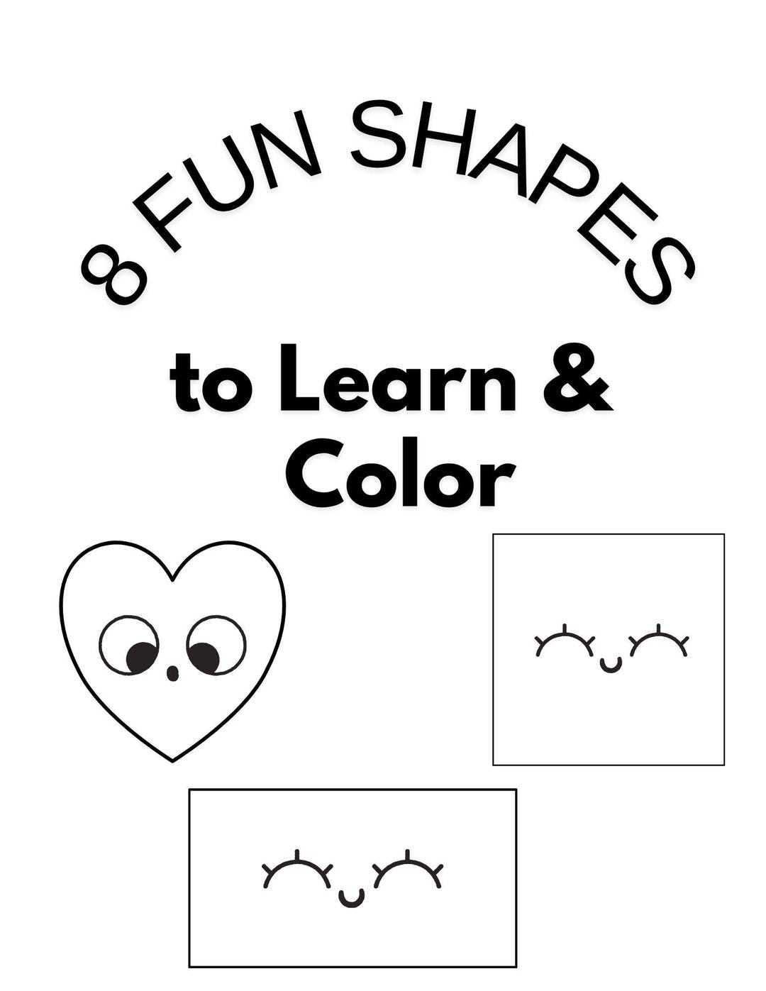 Shapes Coloring Book for Toddlers | 8 Fun Shapes Printable | Preschool ...