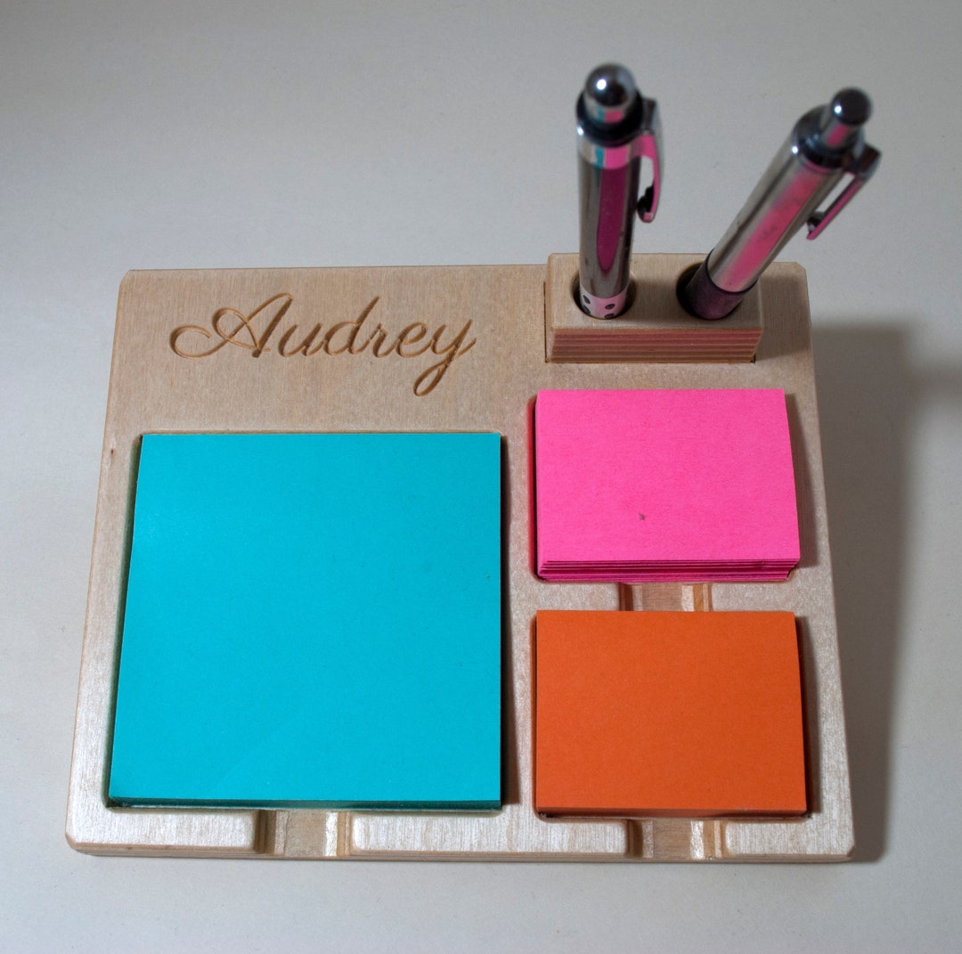 Personalized Sticky Notes and Pen Holder by Strictly Origamic - Etsy