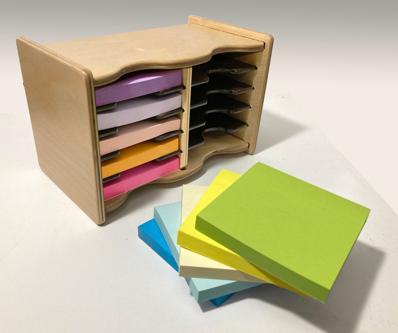Sticky Notes Pad Holder for Ten 3x3" Pads | Origami Paper Organizer - Etsy