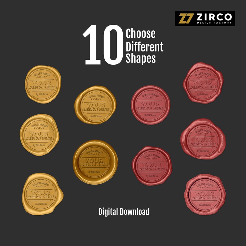 Editable Wax Seal Mockup: PSD Stamp Creator (digital Download) - Etsy