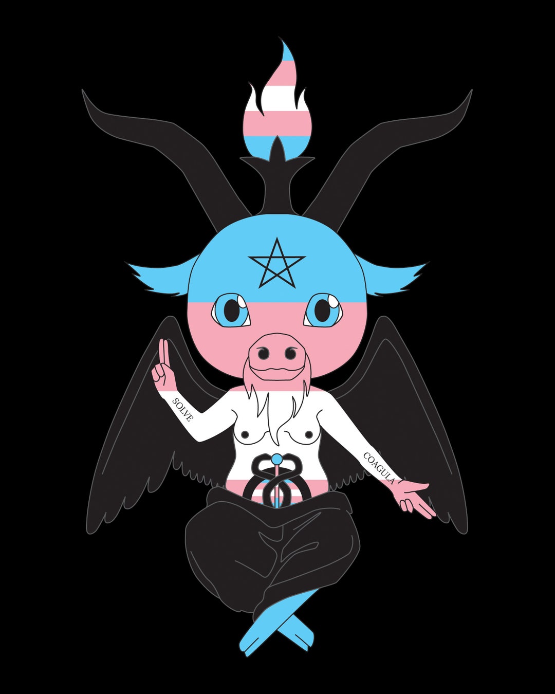 Trans Baphomet Art Print - Etsy