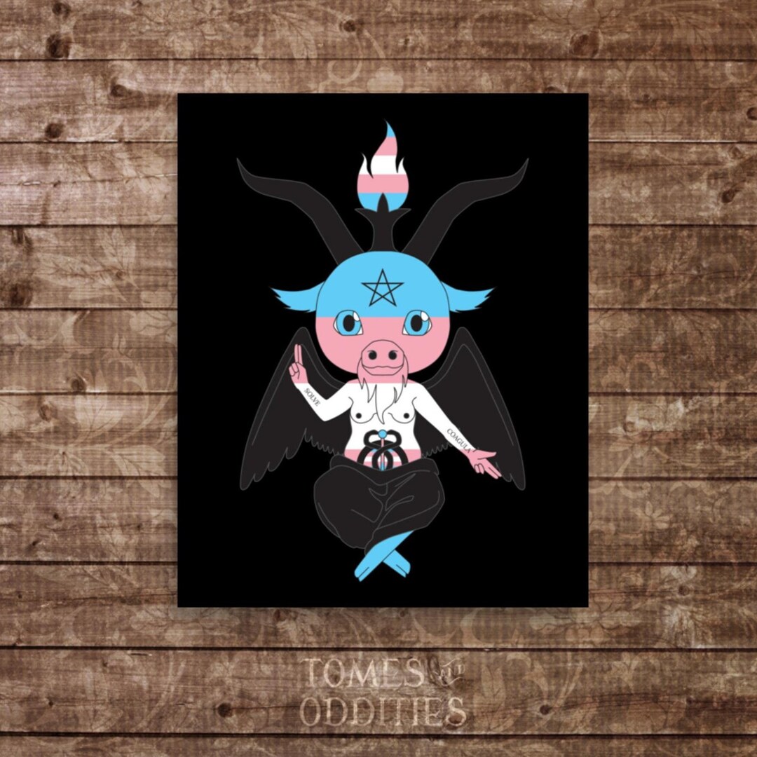 Trans Baphomet Art Print - Etsy