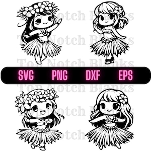 Hula Girl Svg Hula Girl Png Hula Dance Clipart Hula Dance Vector Bundle ...