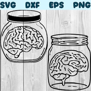 Brain In A Jar Svg Brain In A Jar Png Brain In A Jar Clipart Brain In A