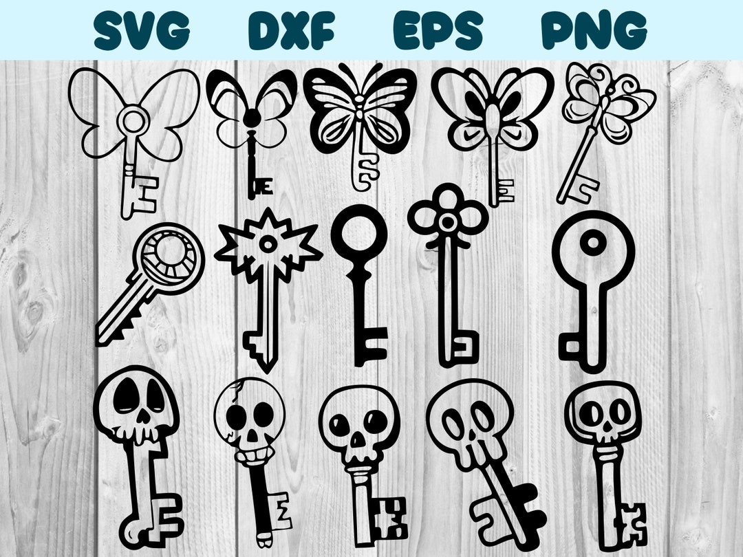 Key Svg Cool Key Png Skeleton Key Clipart Butterfly Key Vector Bundle ...