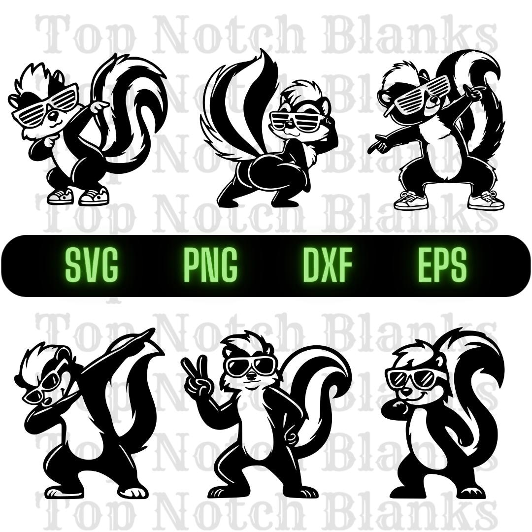 Skunk Dancing With Sunglasses Svg Skunk Dance Png Dancing Skunk Clipart ...