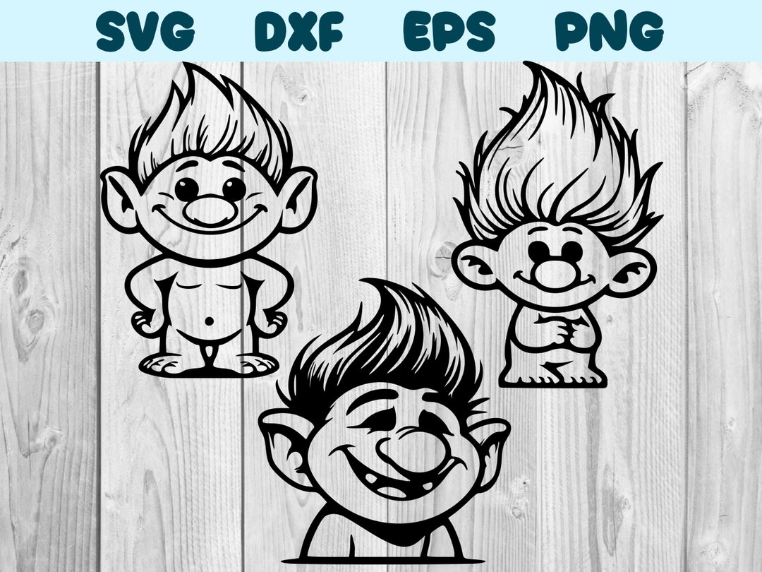 Troll Svg Cool Troll Png Cute Troll Clipart Troll Vector Bundle Pack ...