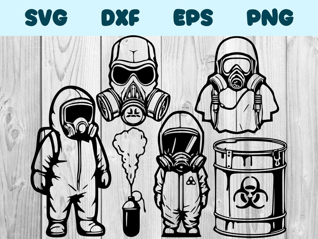Hazmat Svg Hazmat Png Hazmat Clipart Hazmat Suit Vector Bundle Pack ...