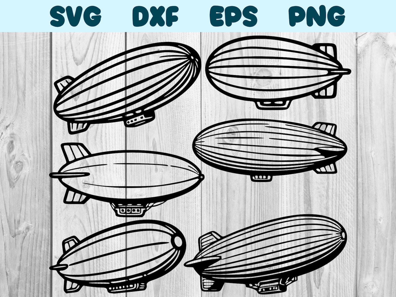 Blimp Svg Hot Air Blimp Png Cool Blimp Clipart Customizable Blimp ...