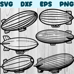 Blimp Svg Hot Air Blimp Png Cool Blimp Clipart Customizable Blimp ...