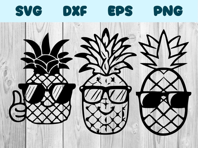Pineapple With Glasses Svg Pineapple With Sunglasses Png - Etsy