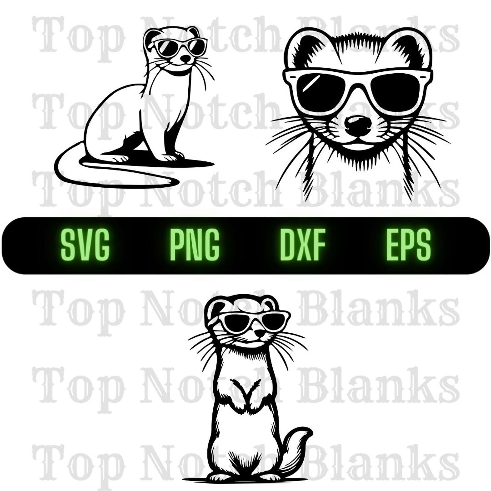 Weasel With Sunglasses Svg Weasel Wearing Glasses Png Weasel With ...