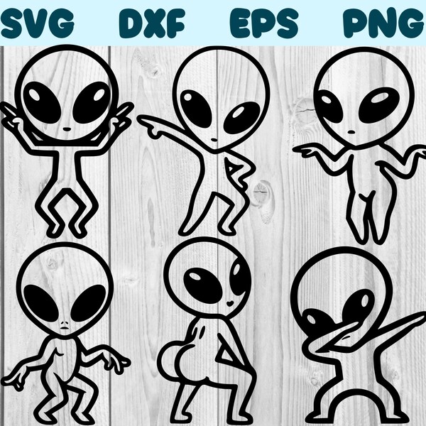 Alien Dancing Svg - Etsy