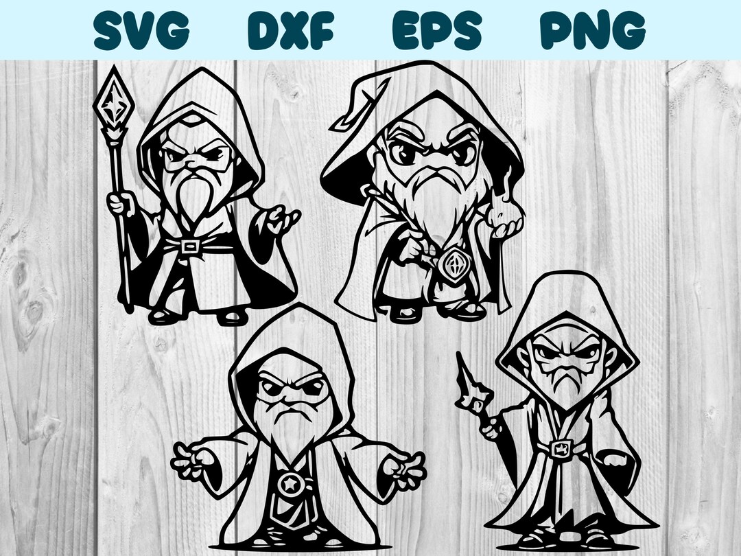 Wizard Svg Cartoon Wizard Png Cute Wizard Clipart Cool Wizard Vector ...