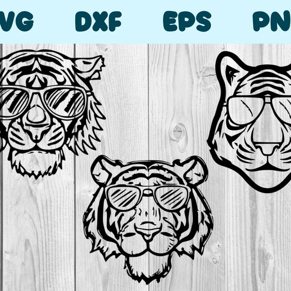 Tiger With Sunglasses - Etsy