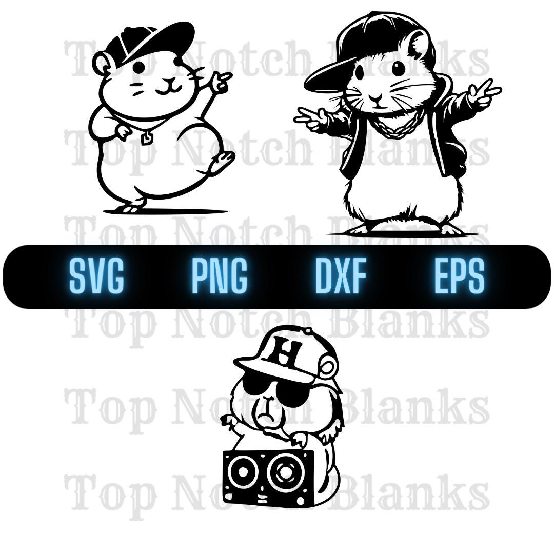 Hip-hop Hamster Svg Hip-hop Hamster Png Hip-hop Hamster Clipart Hip-hop ...