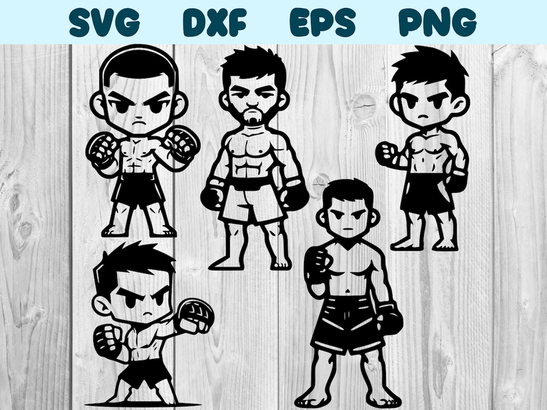 MMA Fighter Svg Cartoon Mixed Martial Artist Png Bad Ass MMA Fighter ...