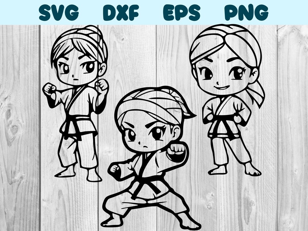 Karate Girl Svg Karate Fighter Png Karate Clipart Karate Kid Vector ...
