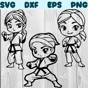 Karate Girl Svg Karate Fighter Png Karate Clipart Karate Kid Vector ...