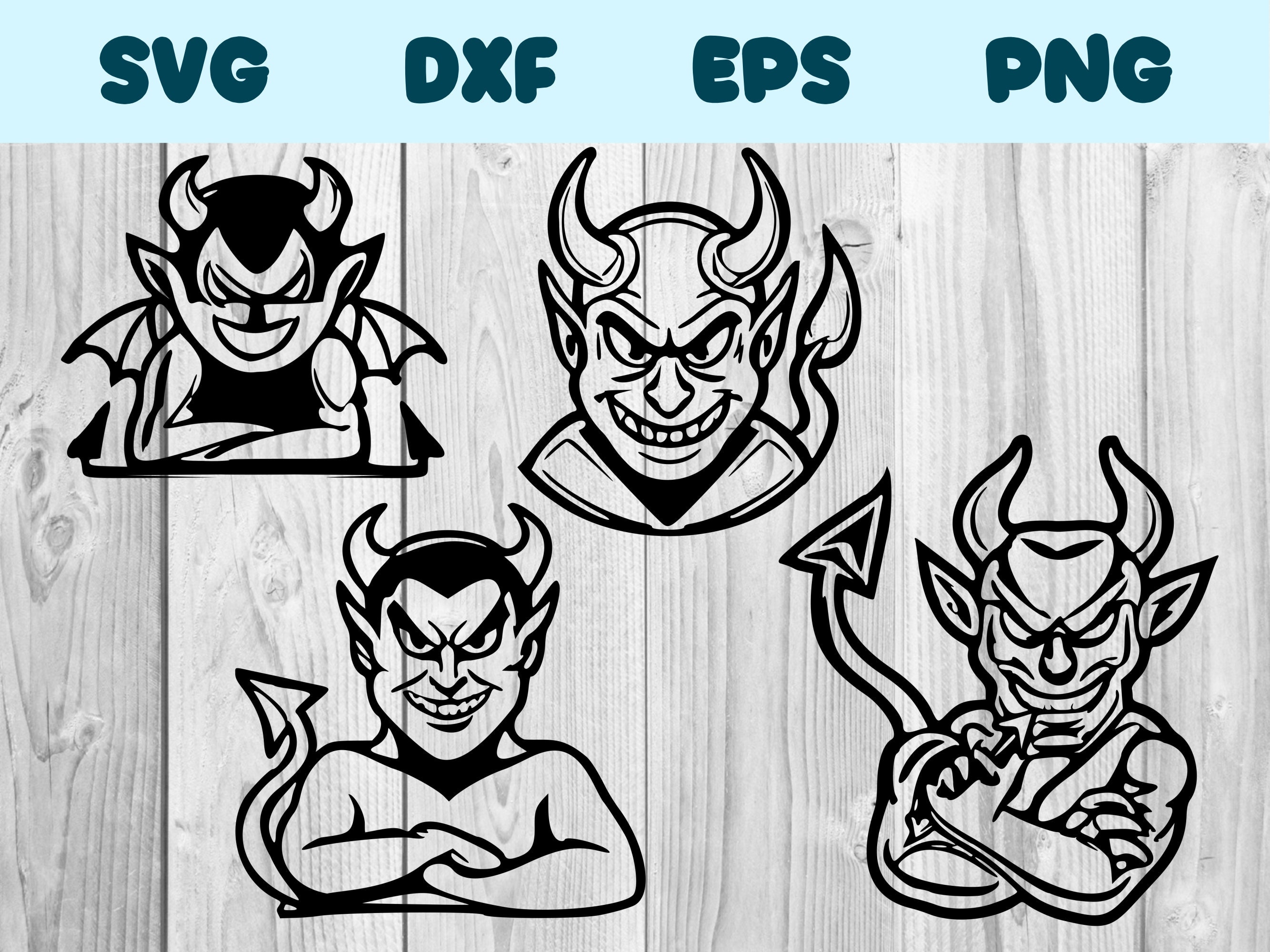 Devil Svg Devil Png Devil Clipart Demon Devil Vector Bundle - Etsy Hong ...
