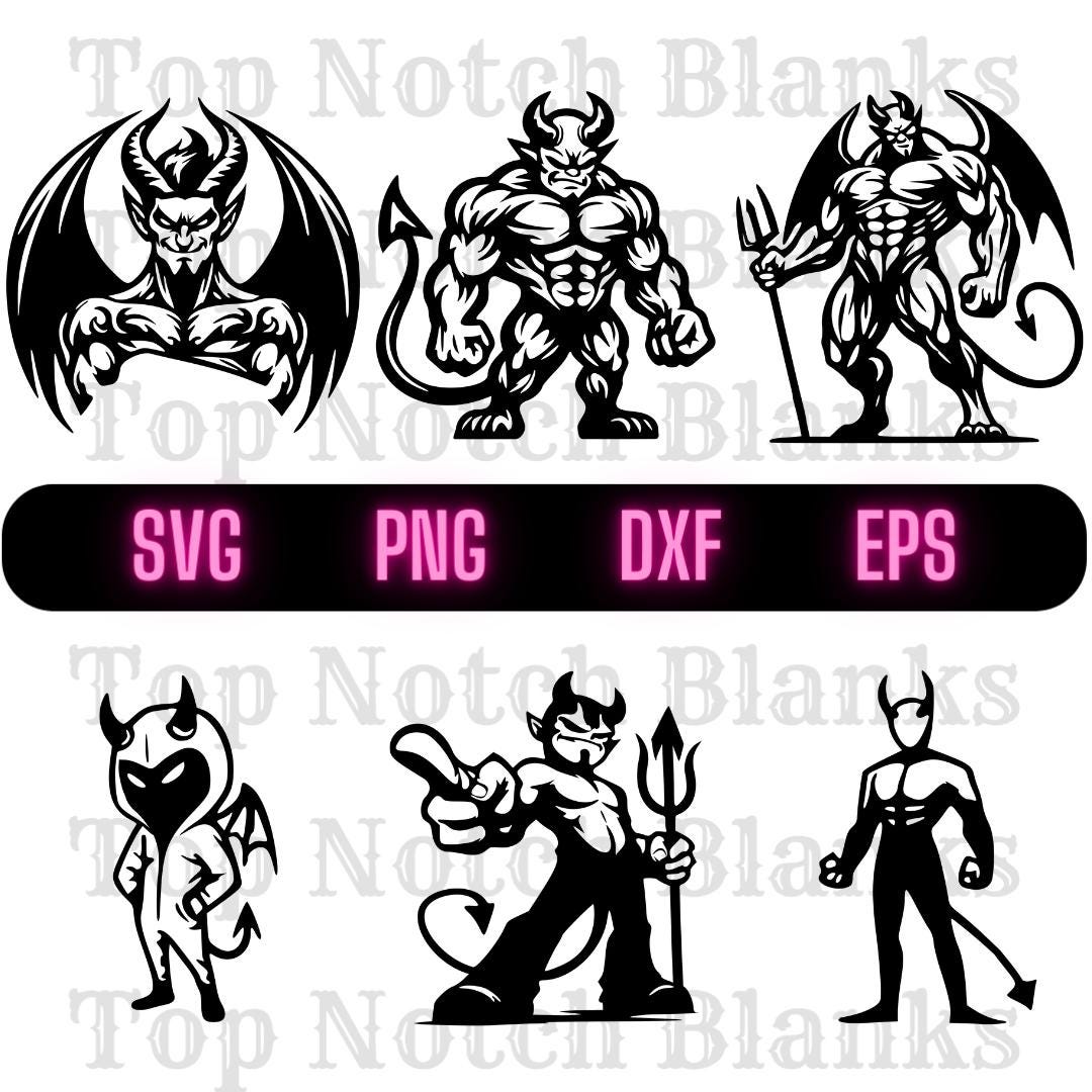 Devil Svg Devil Png Devil Clipart Demon Devil Vector Bundle Pack ...