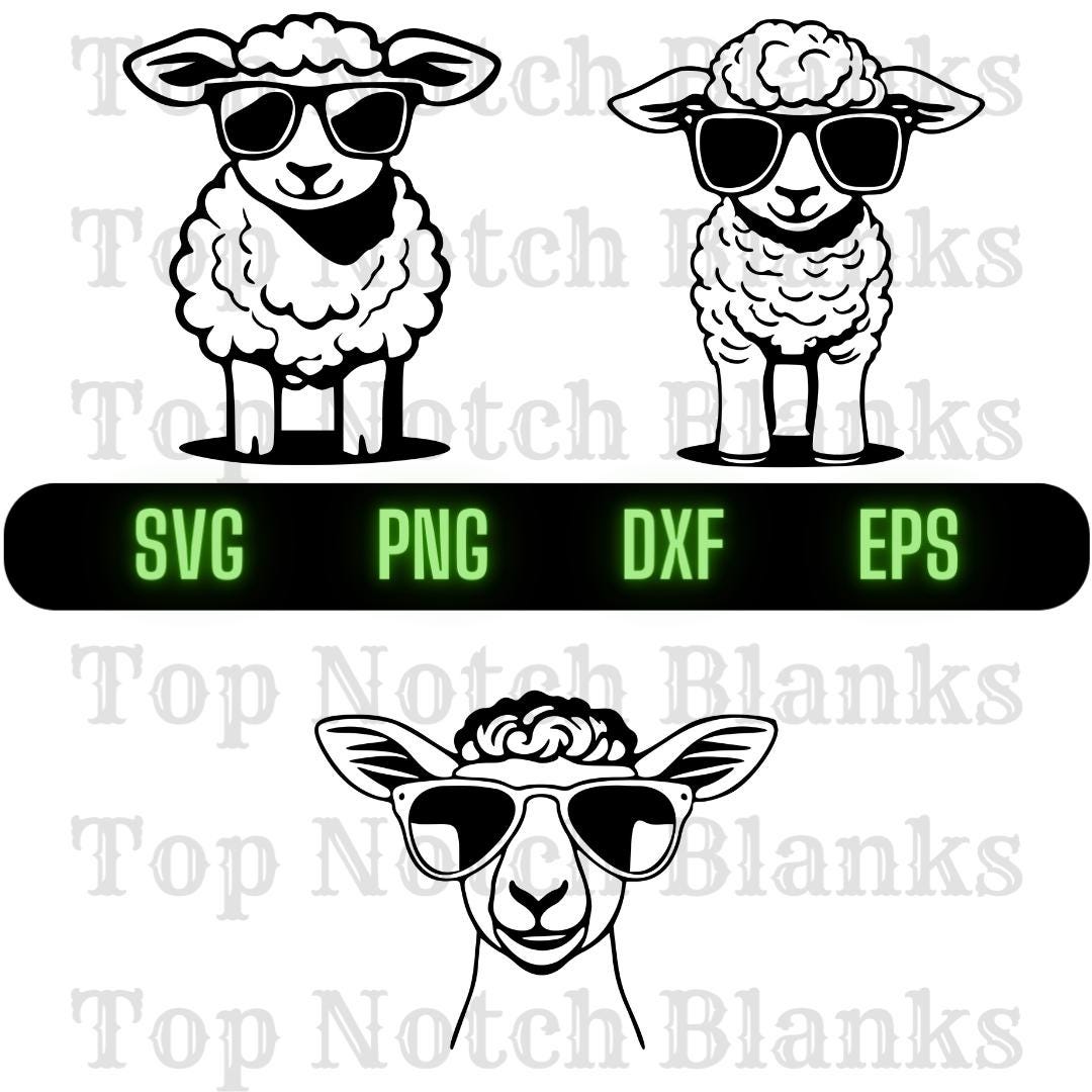 Lamb Wearing Sunglasses Svg Lamb Png Lamb Clipart Lamb Vector Bundle ...