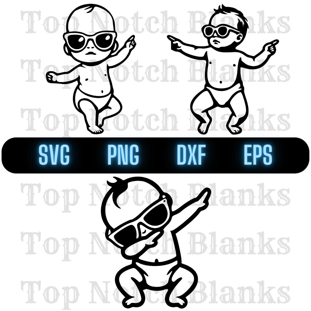 Baby Dancing With Glasses Svg Baby Dance Png Dancing Baby Clipart Baby ...