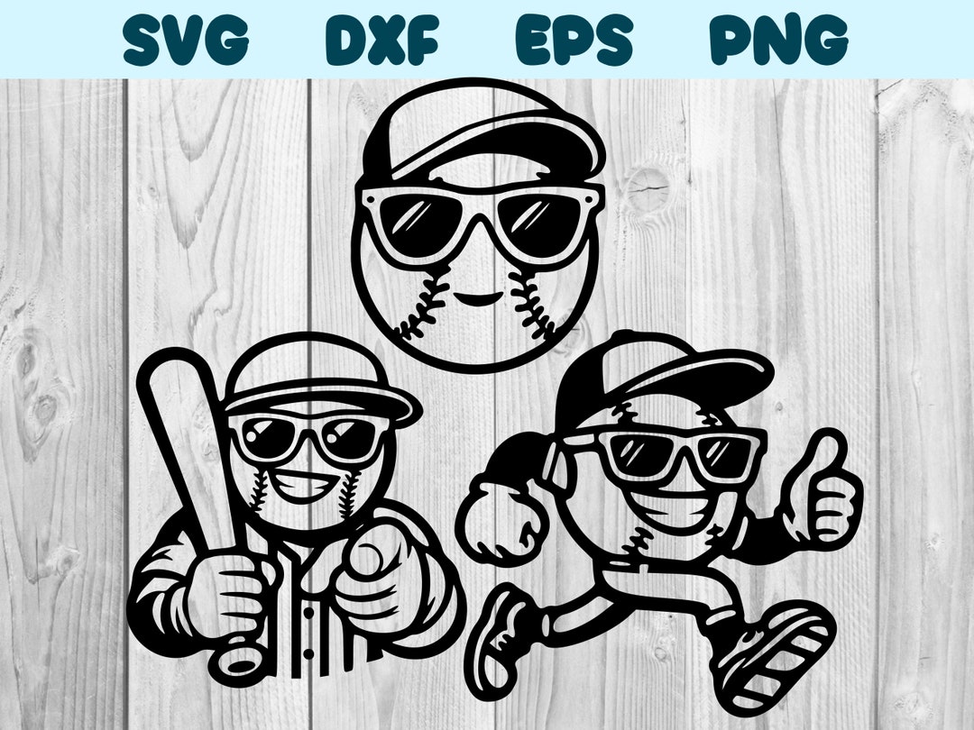 Baseball Character Svg Baseball Mascot Png Cartoon Baseball Clipart ...
