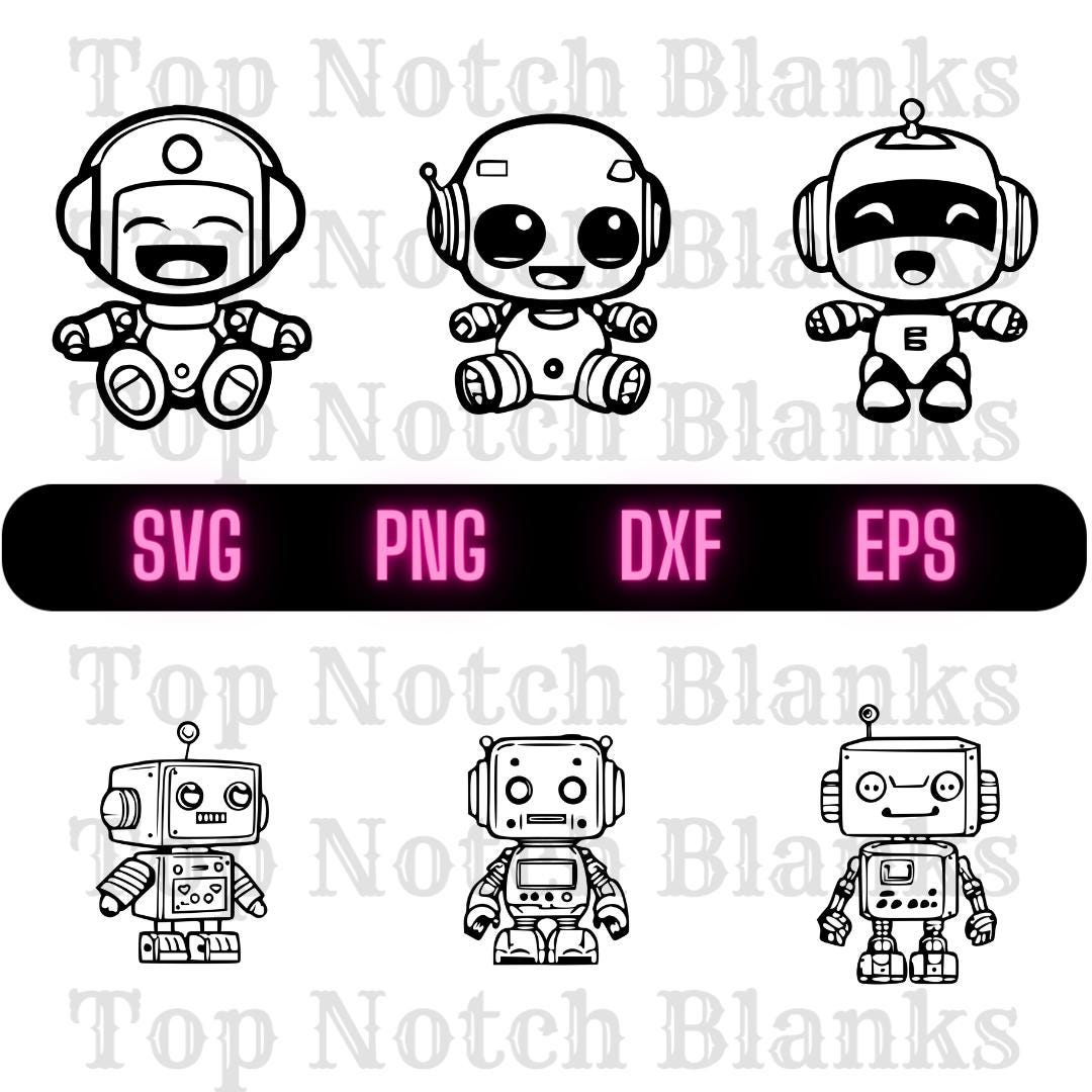 Robot Svg Toy Robot Png Robot Clipart Robot Vector Digital Download ...