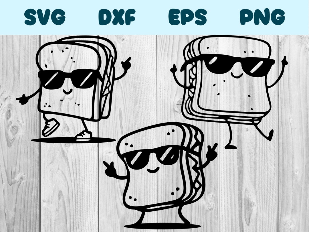 Sandwich Dancing With Sunglasses Svg Sandwich With Glasses Png Sandwich ...