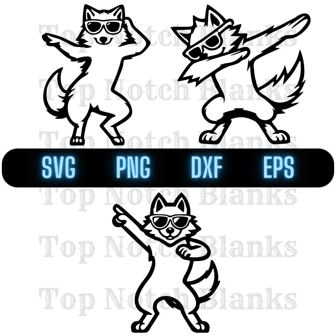 Wolf Dancing With Sunglasses Svg Wolf Dance Png Dancing Wolf Clipart ...