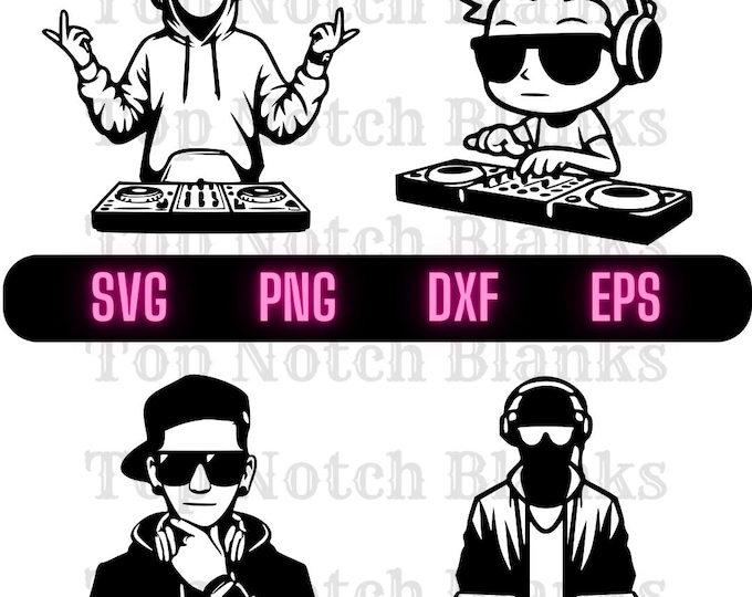 DJ SVG & PNG Set Turntable, Record Player, Disco Music Png Dj Set ...