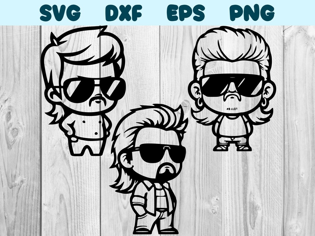 Mullet Man Wearing Sunglasses Svg Mullet Png Dude With A Mullet Clipart ...