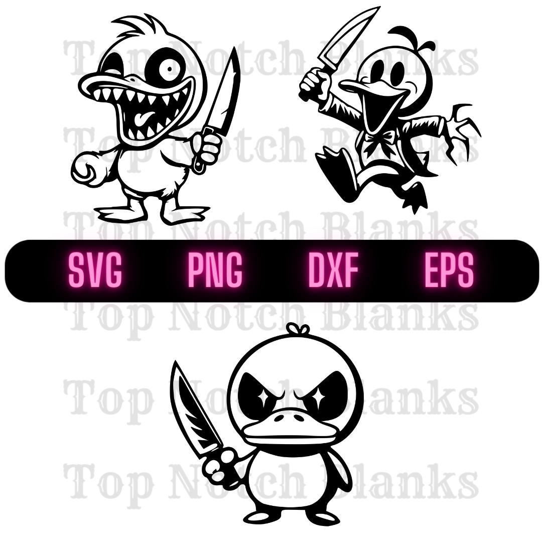 Killer Duck Svg Evil Duck Png Bad Ass Duck Clipart Killer Duck Vector ...
