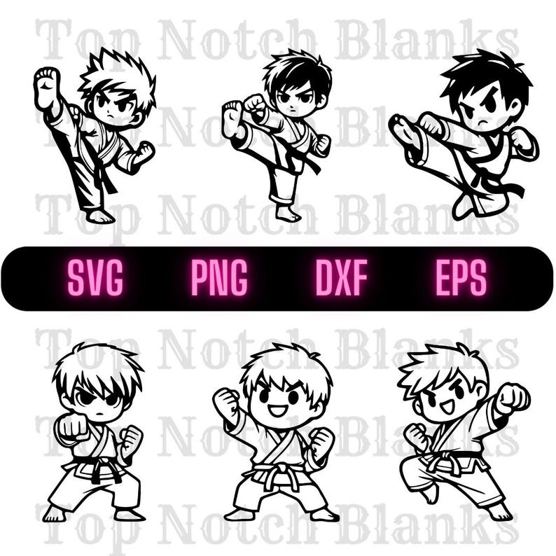 Karate Boy Svg Karate Fighter Kicking Png Karate Clipart Kicking Karate ...