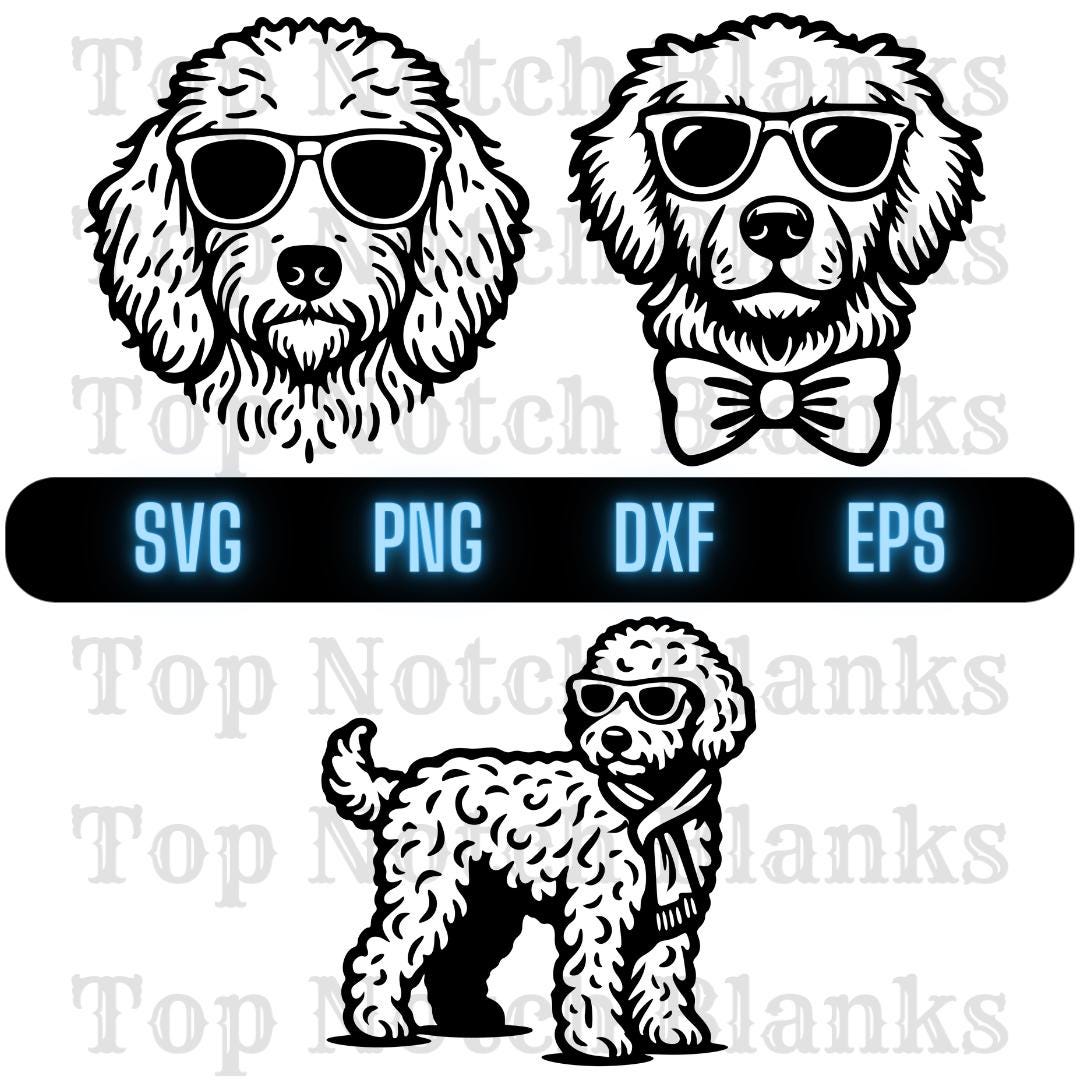 Goldendoodle With Glasses Svg Goldendoodle Wearing Sunglasses Png ...