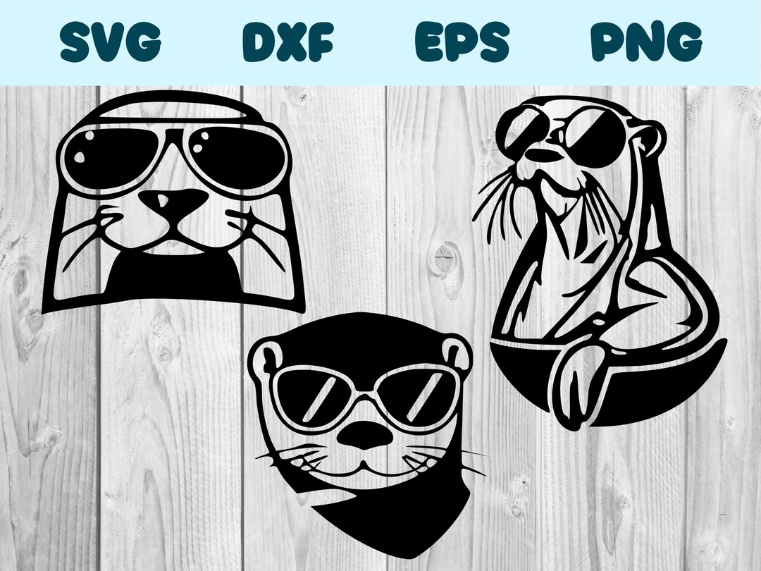 Otter Wearing Sunglasses Svg Otter With Glasses Png Otter Clipart Otter ...