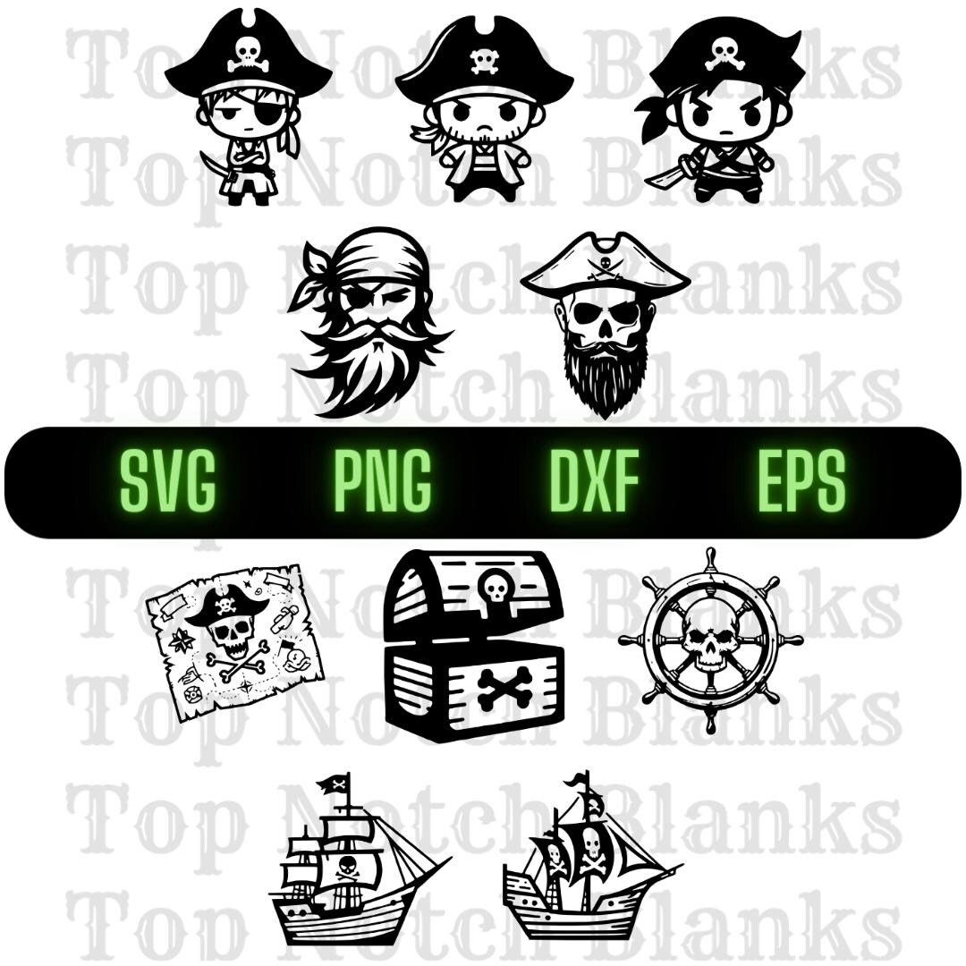 Pirate Svg Cartoon Pirate Png Cool Pirate Clipart Badass Pirate Vector ...