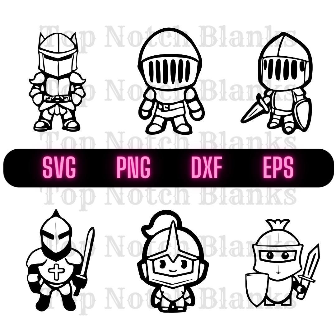 Knight Svg Cartoon Knight Png Cute Knight Clipart Cool Knight Vector ...