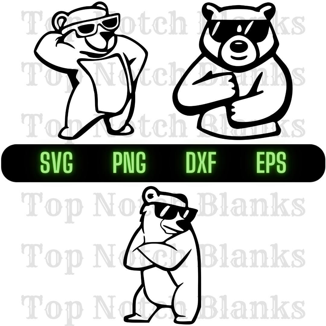 Bear With Sunglasses Svg Bear Wearing Glasses Png Bear With Glasses ...