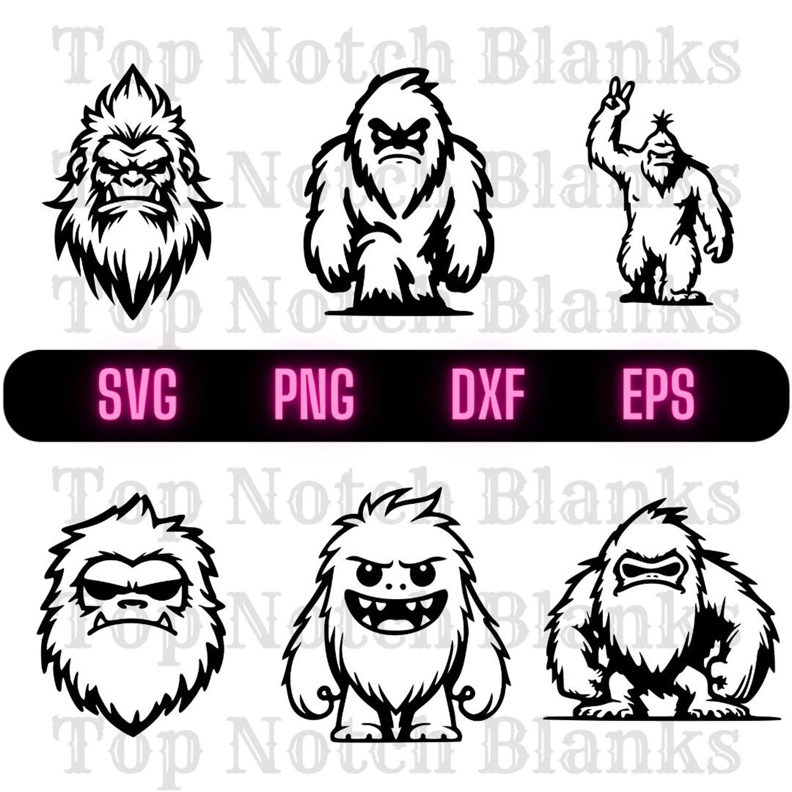 Yeti Svg Cartoon Yeti Png Cool Yeti Clipart Badass Yeti Vector Bundle ...