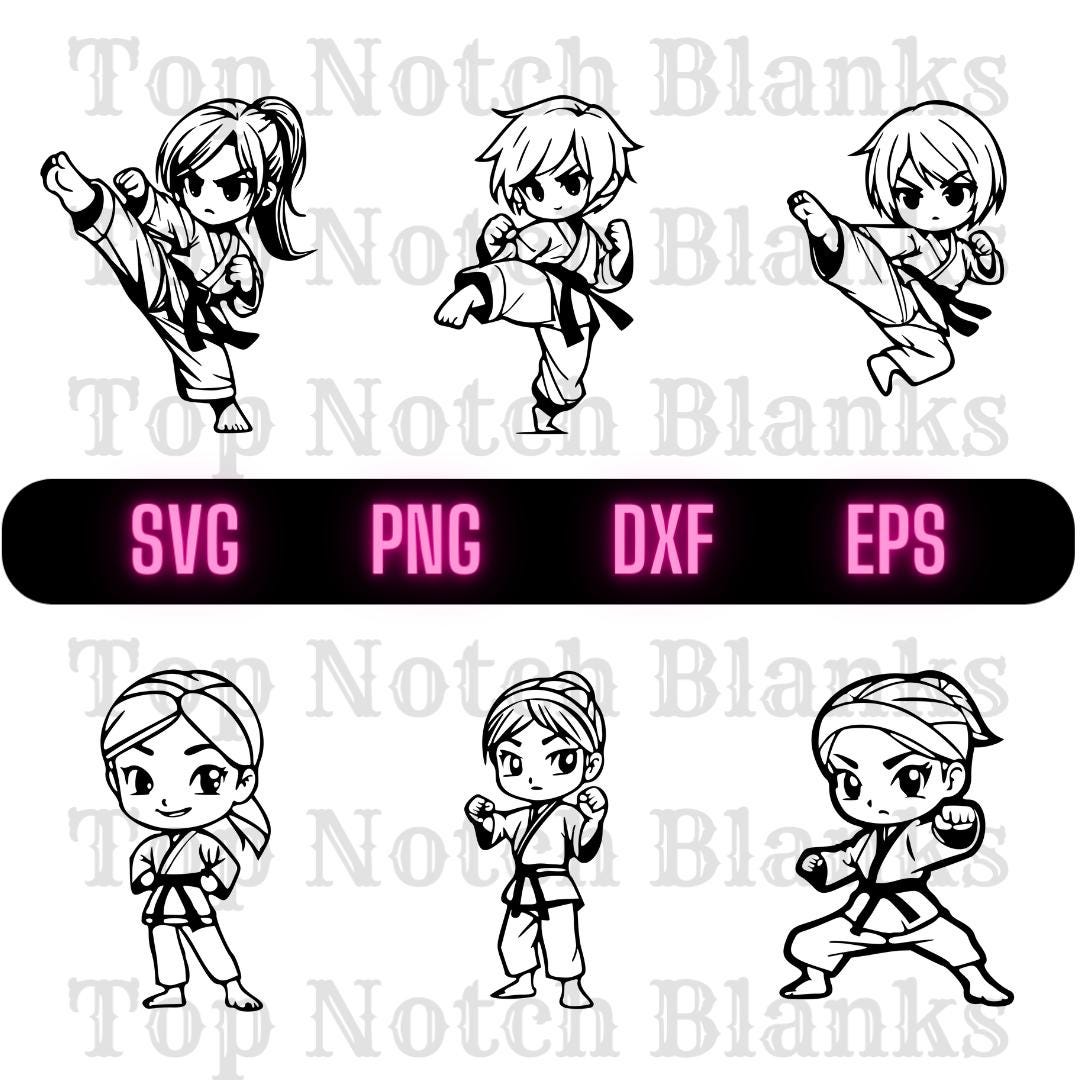 Karate Girl Svg Karate Fighter Png Karate Clipart Karate Kid Vector ...
