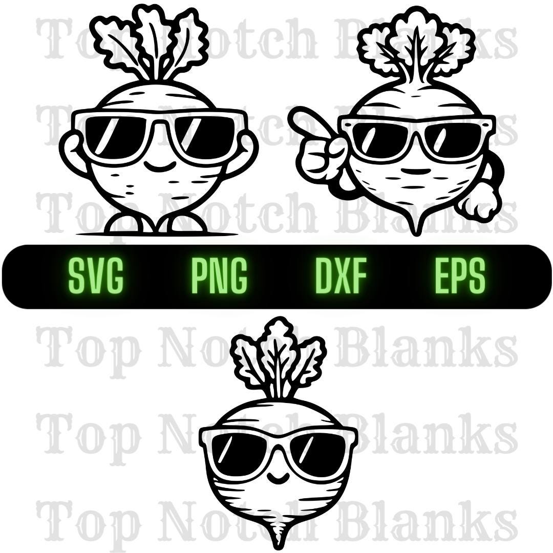 Turnip Wearing Sunglasses Svg Turnip With Sunglasses Png Turnip Clipart ...